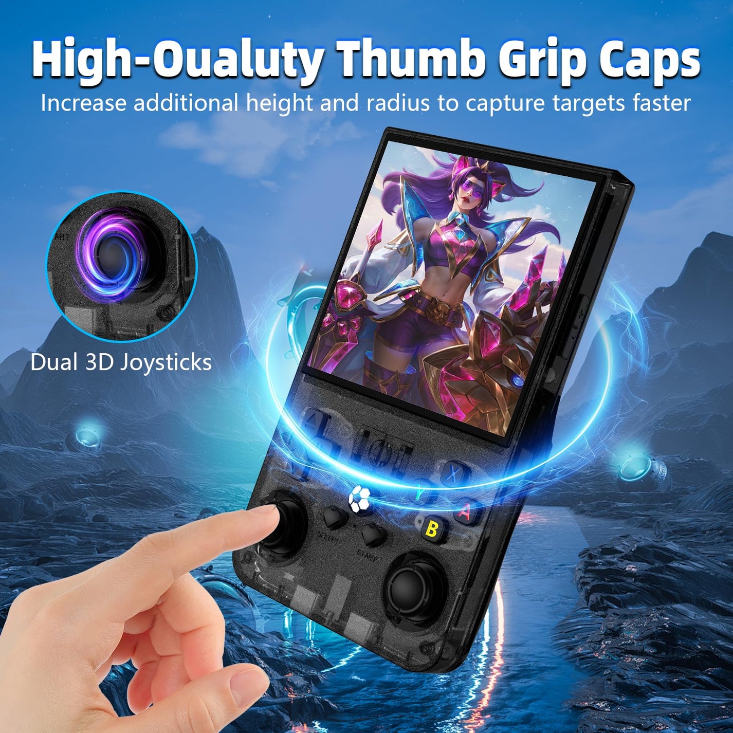 R36MAX Retro Handheld Game Console with 128G sd Card